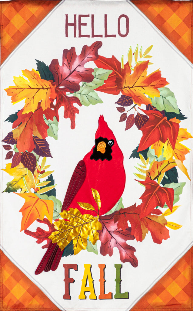 Hello Fall Cardinal Wreath – Islander Flags of Kitty Hawk, Inc.