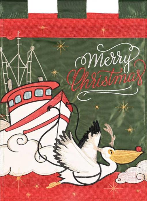 Shrimp Boat Pelican Christmas – Islander Flags of Kitty Hawk, Inc.