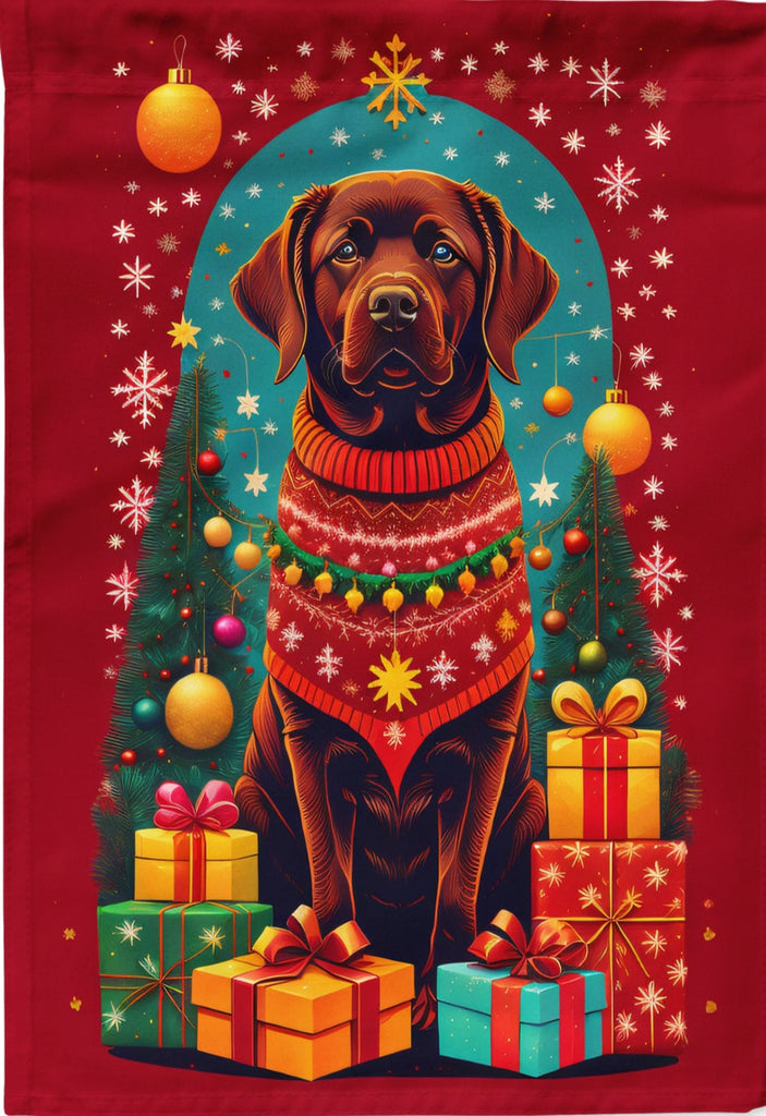 Chocolate Lab Christmas Flag – Islander Flags of Kitty Hawk, Inc.