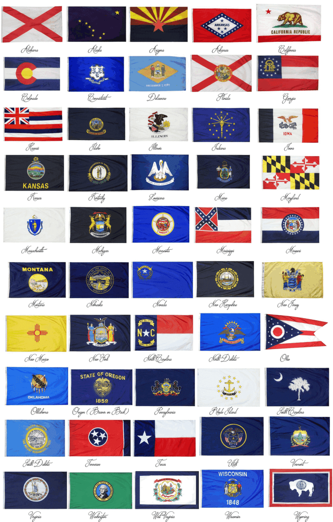 State Flags 3x5 ft and 4x6 ft – Islander Flags of Kitty Hawk, Inc.