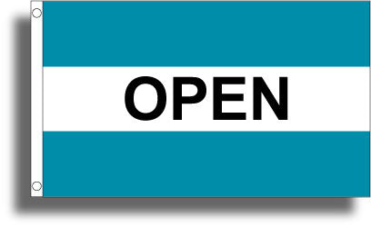 Open Flag Turquoise – Islander Flags of Kitty Hawk, Inc.